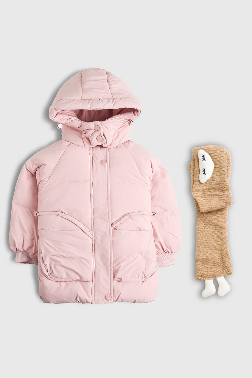 Imported Soft Pink Puffer Jacket (2 PCS) – Pebbles